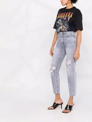 Philipp Plein Ripped Cropped Jeans