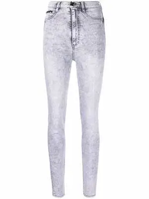 Philipp Plein High Waist Jeggings - Grey