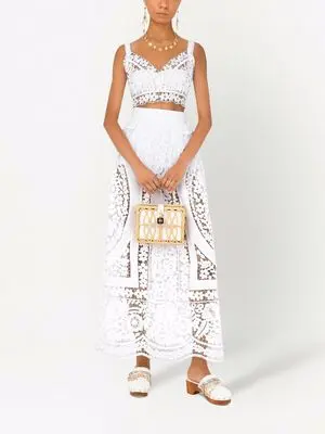 Dolce & Gabbana Broderie Anglaise Crop Top