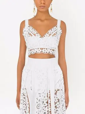 Dolce & Gabbana Broderie Anglaise Crop Top