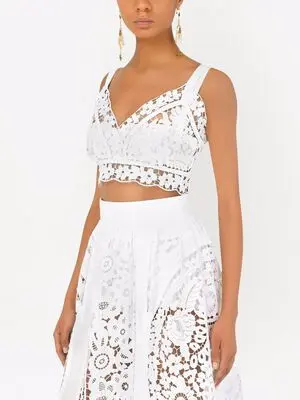 Dolce & Gabbana Broderie Anglaise Crop Top