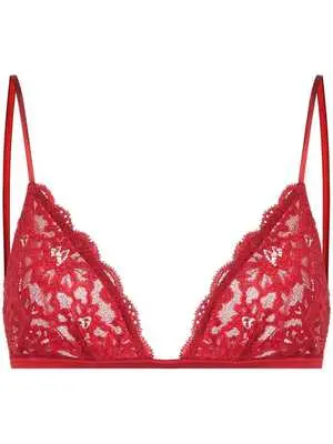 FLEUR DU MAL Charlotte Triangle Bra - Red