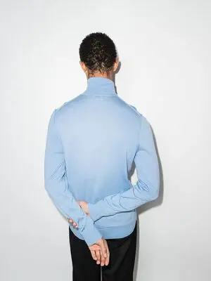 Dolce & Gabbana Roll-neck Fine-knit Jumper - Blue