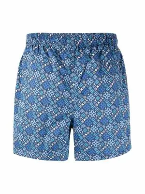 Tagliatore Pattern-print Swim Shorts