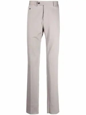 FERRAGAMO Mid-rise Straight-leg Trousers - Grey