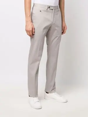 FERRAGAMO Mid-rise Straight-leg Trousers - Grey