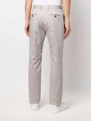 FERRAGAMO Mid-rise Straight-leg Trousers - Grey