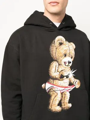 DOMREBEL Teddy Bear Print Pullover Hoodie
