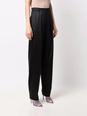 Magda Butrym High-waisted Tapered Trousers - Black