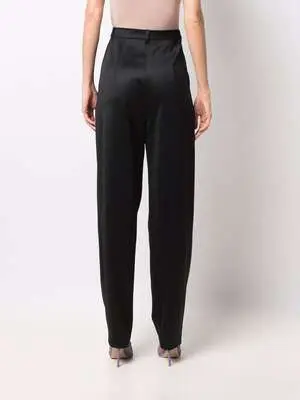 Magda Butrym High-waisted Tapered Trousers - Black