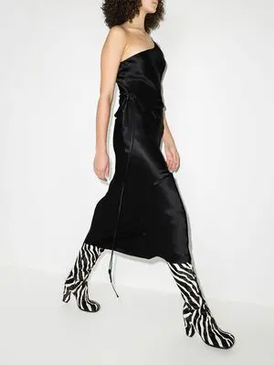 Matériel Asymmetric One-shoulder Dress