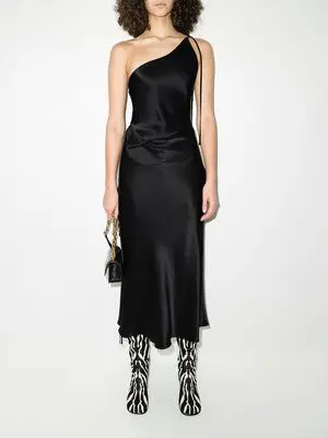 Matériel Asymmetric One-shoulder Dress