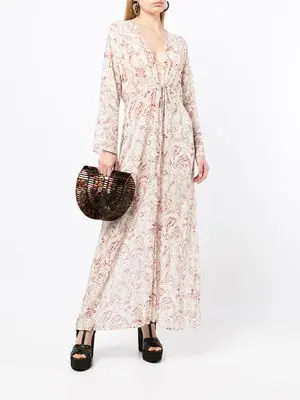 Evarae Paisley-print Silk Maxi Dress
