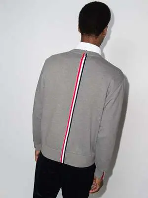 Thom Browne Rwb Stripe Cotton Sweatshirt
