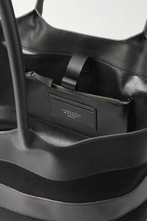 Gabriela Hearst Mcewan Paneled Leather And Cashmere Tote