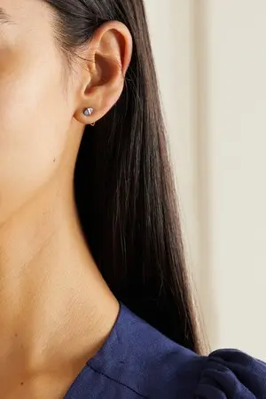 MELISSA JOY MANNING 14-karat Recycled Opal Huggie Earrings
