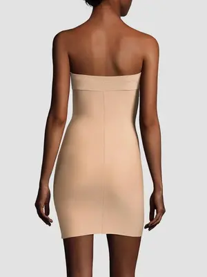 Commando Two-faced Tech Strapless Slip Dress - Beige