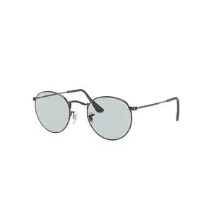 Ray-ban Round Solid Evolve Rox_frame Frame Evolve Photo Grey To Violet Lenses
