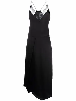 IRO PARIS Lace Trim V-neck Maxi Dress