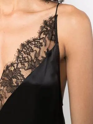 IRO PARIS Lace Trim V-neck Maxi Dress