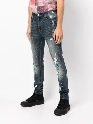 GOD'S MASTERFUL CHILDREN Hand-painted Jeans