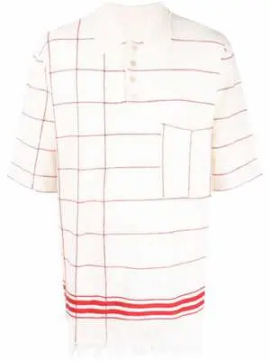 MAISON MARGIELA Striped Polo Shirt - Neutrals