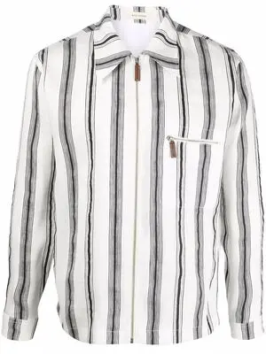 WALES BONNER Stripe-print Shirt - Black