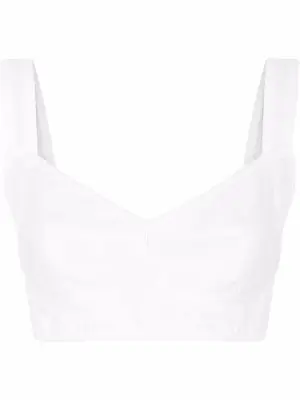 Dolce & Gabbana Corset Crop Top - White