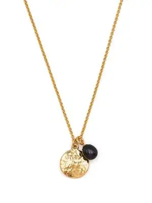 DOWER & HALL Hammered Pearl Necklace - Gold