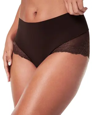 Spanx Undie-tectable Lace Hi-hipster Panty Truffle Brown
