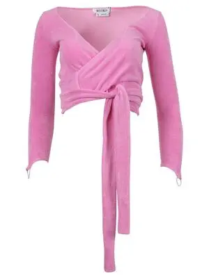 MAISIE WILEN Terry Cropped Dramady Top - Pink