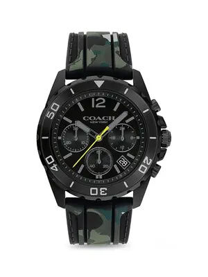COACH Men's Camo Print Kent Watch - Green - Green - Green