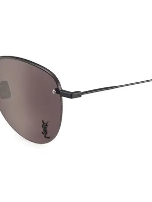 Saint Laurent Monogram Pin 61mm Aviator Sunglasses