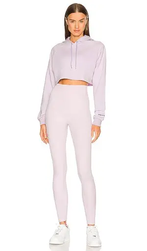Adam Selman Cropped Hoodie In Lavender