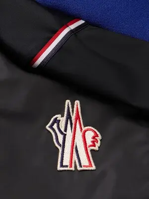Moncler Logo-appliquéd Fleece And Tech-jersey Zip-up Jacket