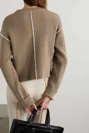 NINETY PERCENT Net Sustain Iris Organic Cotton-blend Sweater