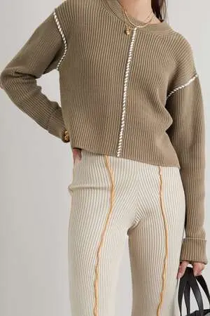 NINETY PERCENT Net Sustain Iris Organic Cotton-blend Sweater