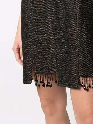 GANNI Beaded Step-hem Shift Dress