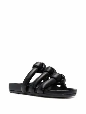 Rick Owens Granola Knot-detail Slides - Black