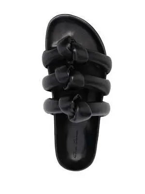 Rick Owens Granola Knot-detail Slides - Black