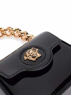 Versace La Medusa Patent Mini Bag - Black