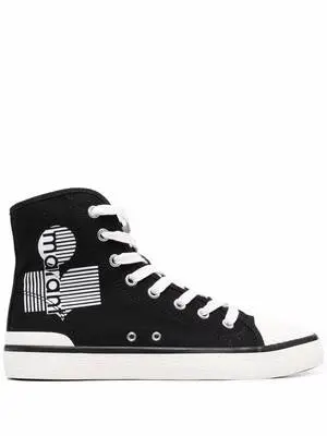 Isabel Marant Ribbed Toe Cap High-top Sneakers