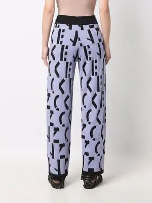 Kenzo All-over Logo Print Trousers - Purple