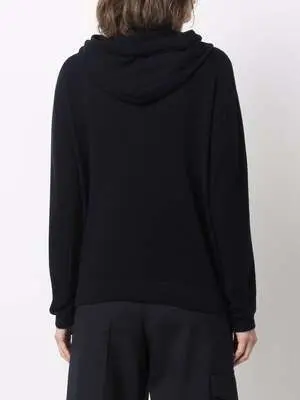 ALLUDE Zipped-up Wool Hoodie