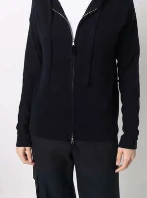 ALLUDE Zipped-up Wool Hoodie