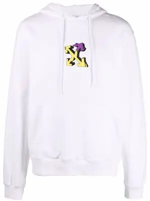 Off-White Graffiti-print Hoodie - White