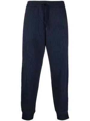 Giorgio Armani Ribbed Side-stripe Trousers