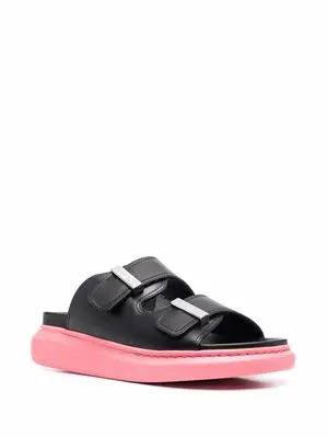 Alexander McQueen Double-strap Two-tone Sandals - Black