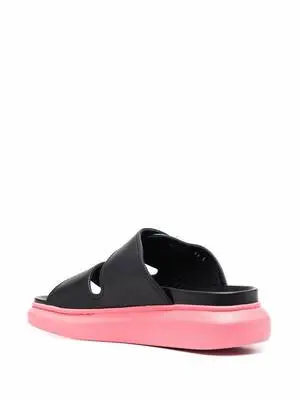 Alexander McQueen Double-strap Two-tone Sandals - Black