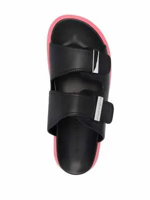 Alexander McQueen Double-strap Two-tone Sandals - Black